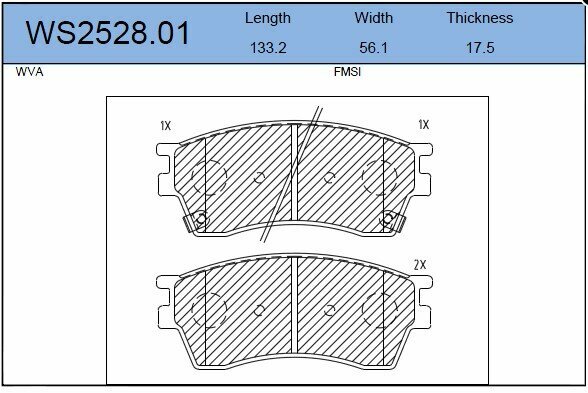 Колодки тормозные дисковые перед JEENICE WS2528.01
