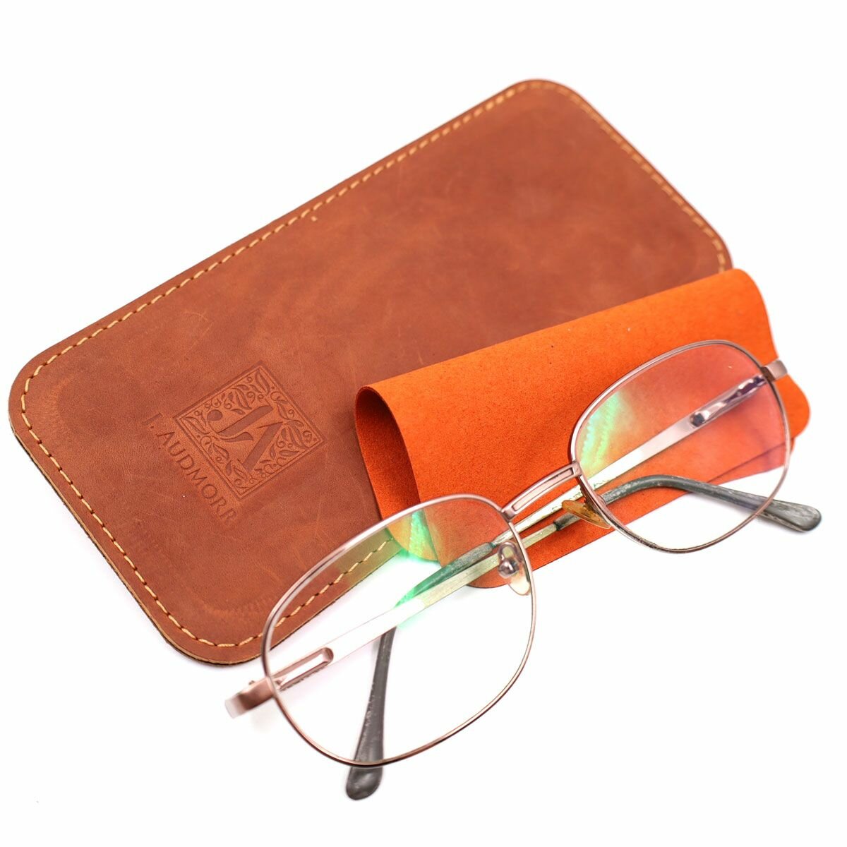 Кожаный компактный чехол для очков, размер 170 х 80 мм . Soho S Sienna, J. Audmorr, натуральная кожа, мужской, женский