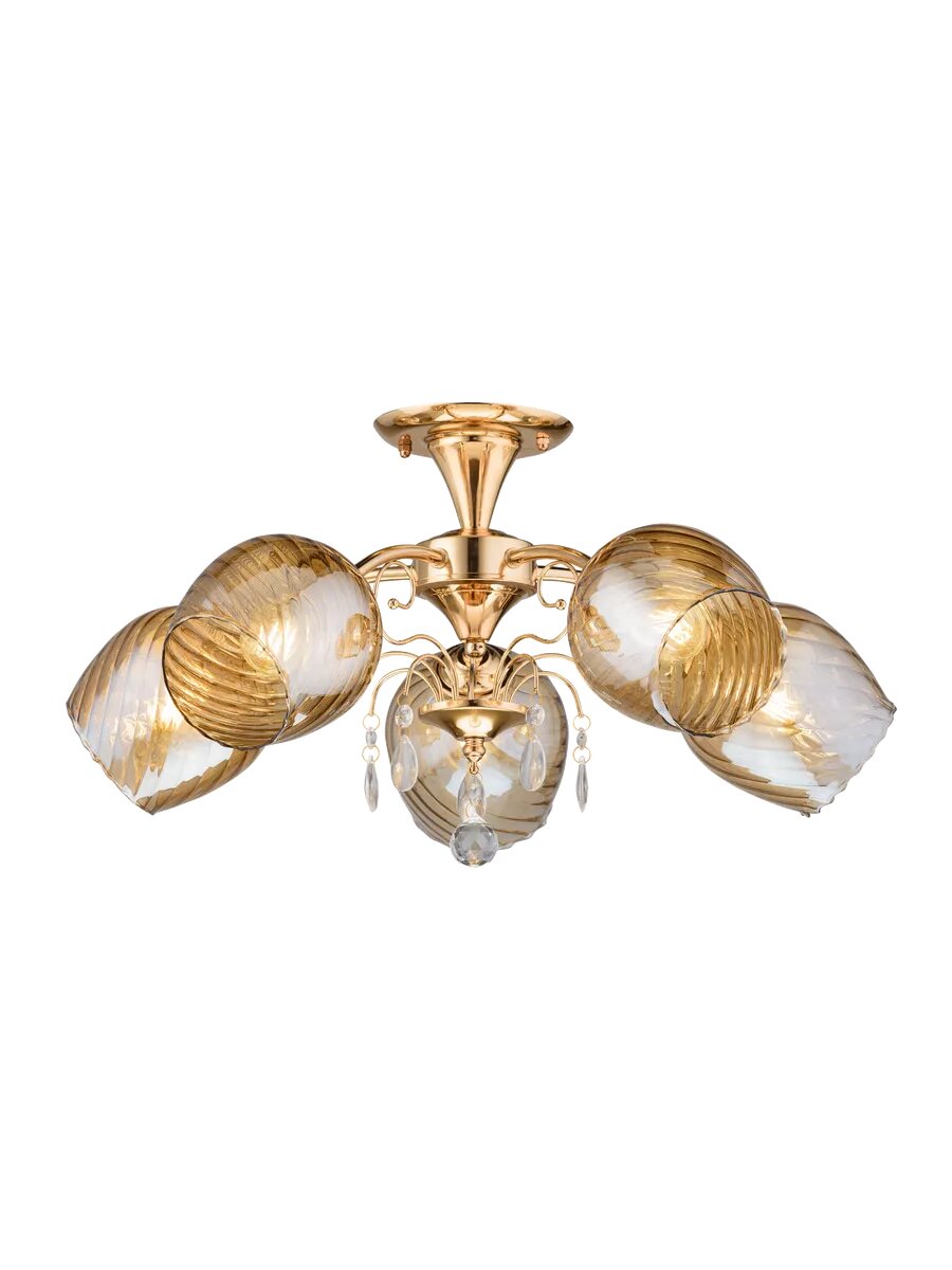 Люстра newrgy lighting 25010/5, золотистый, цоколь E27, 40 Вт, свет теплый белый, для кухни