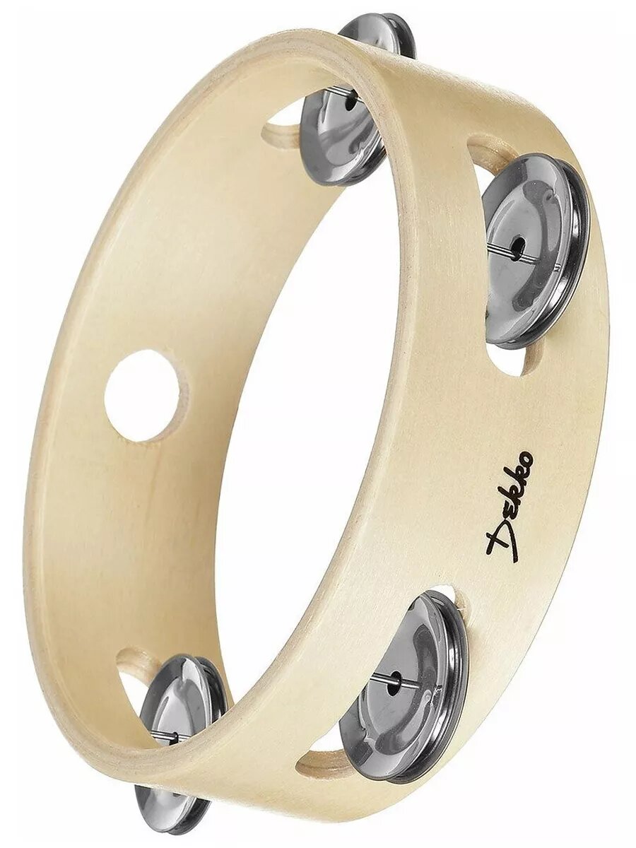 Тамбурин круглой формы, диаметр 15 см