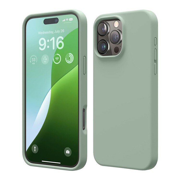 Elago силиконовый чехол для iPhone 16 Pro, Soft silicone (Liquid) Khaki Green