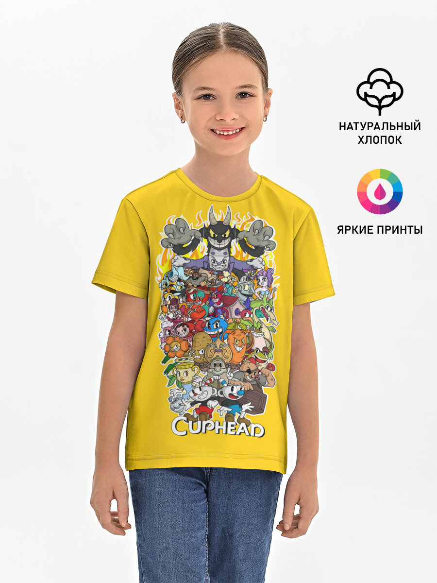 Футболка хлопковая детская CupHead Family
