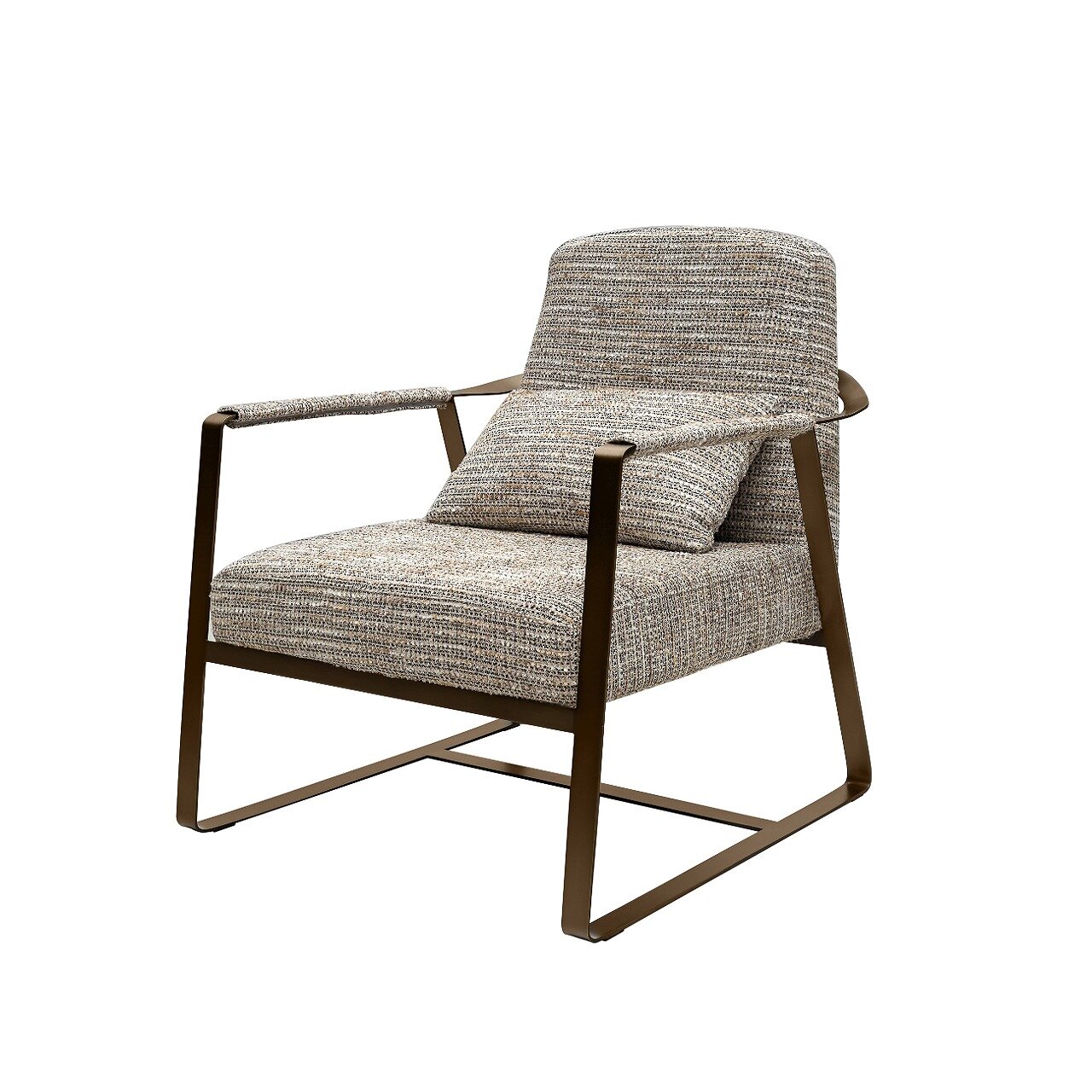 Кресло Capri, Каркас - березовая фанера, Наполнитель - ППУ, Основание из нержавеющей стали с гальваническим покрытием,