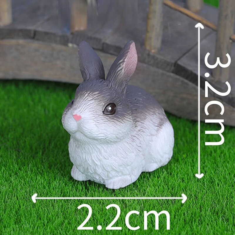 Серый кролик из канифоли, 3.2x2.2 см, style1 A7