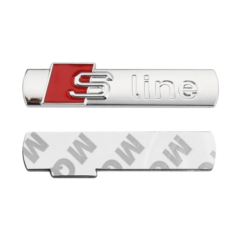 1 шт. эмблема кузова автомобиля значок наклейка Аксессуары для Audi S line Sline A4 A5 A7 S4 RS4 A6 TT A1 A2 A3 Q1 Q2 Q3 Q5 Q8 автомобильные товары серебристый