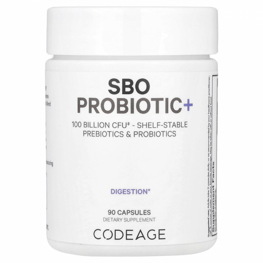 Codeage, SBO Probiotic+, пробиотики, 90 капсул