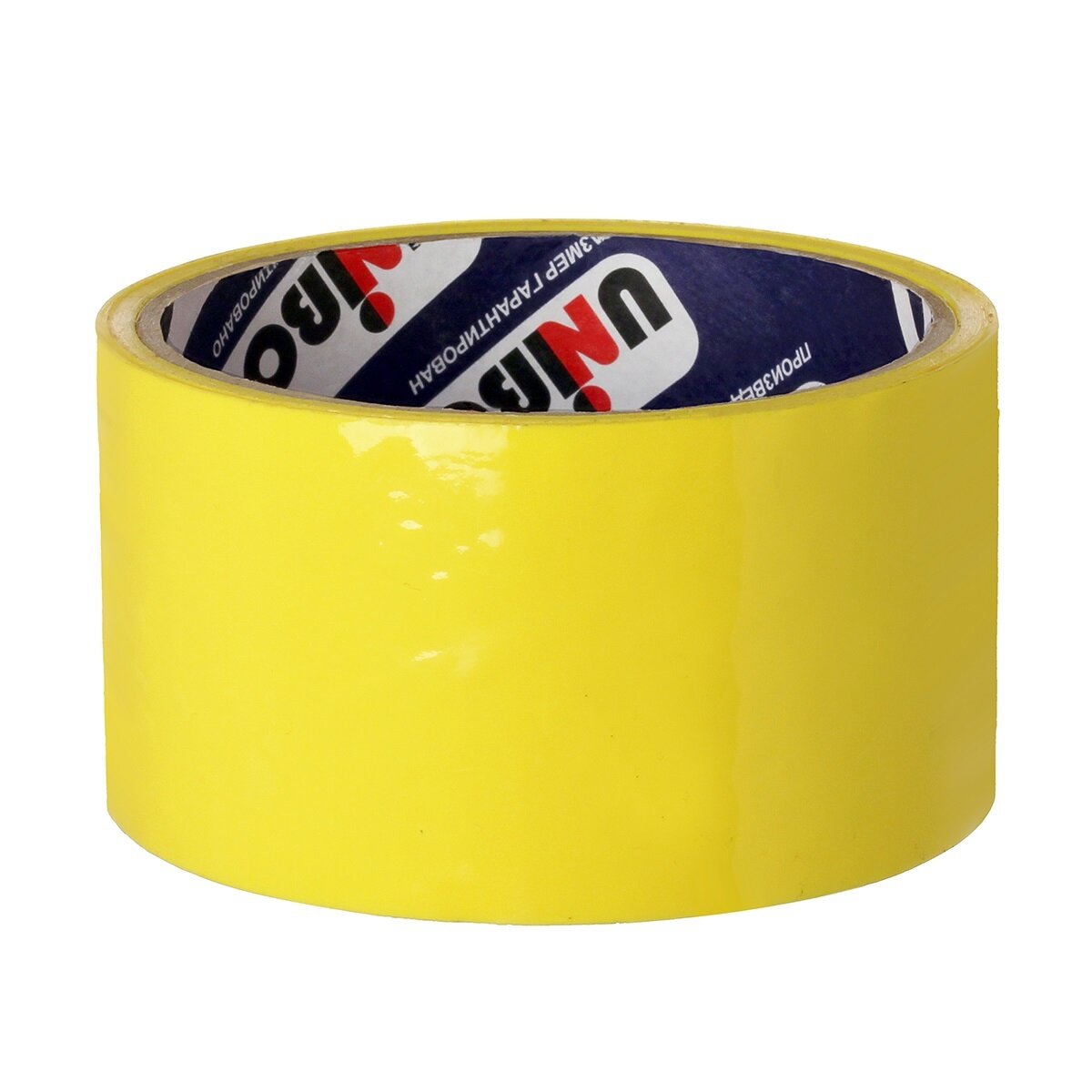 Скотч упаковочный желтый 48 мм х 24 м, 45 мкм "Unibob", односторонний