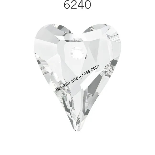 Кристалл сердце 17mm, Crystal 001, 1шт
