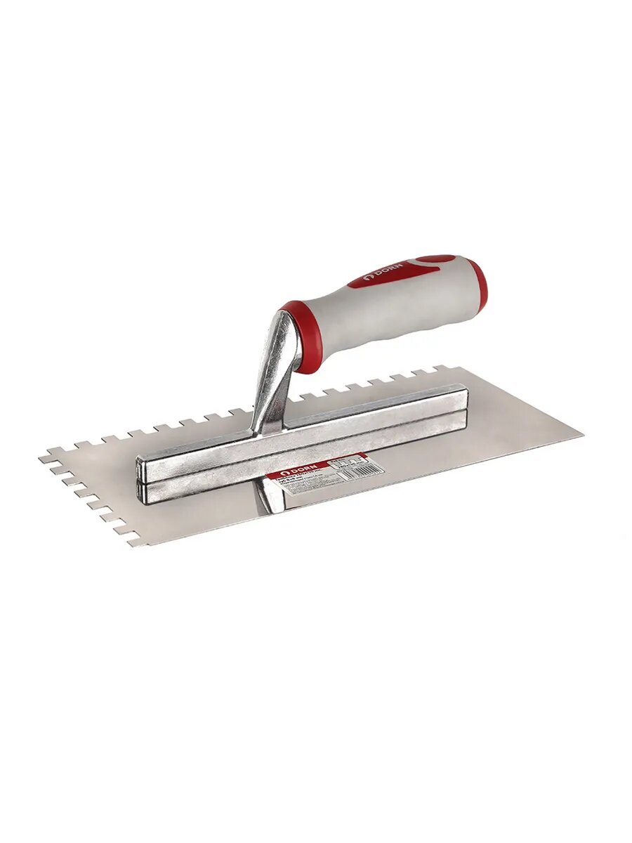 Гребенка с прорезиненной ручкой нерж. 280x130 мм зуб 8x8 мм