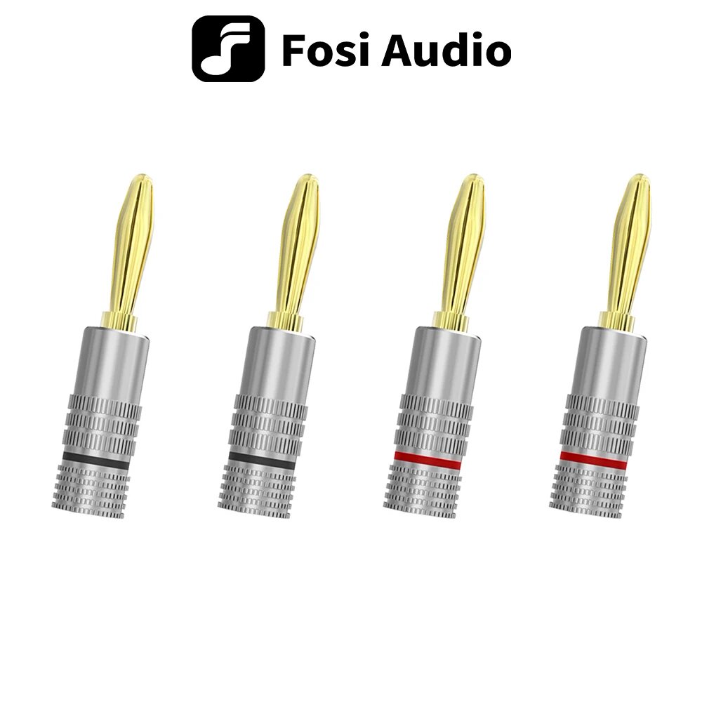 Fosi Audio Banana Plugs 24K Gold Plated