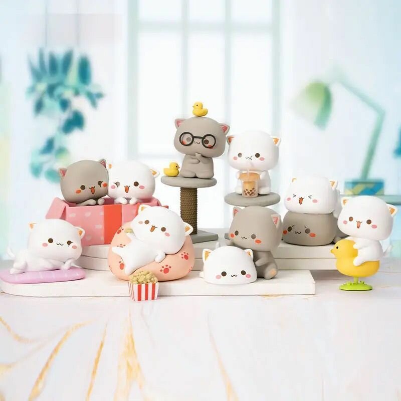 Кукла коллекционная детская mitao cat второго поколения дешевые милые слепые boxcute cartoondoll подарок на день рождения