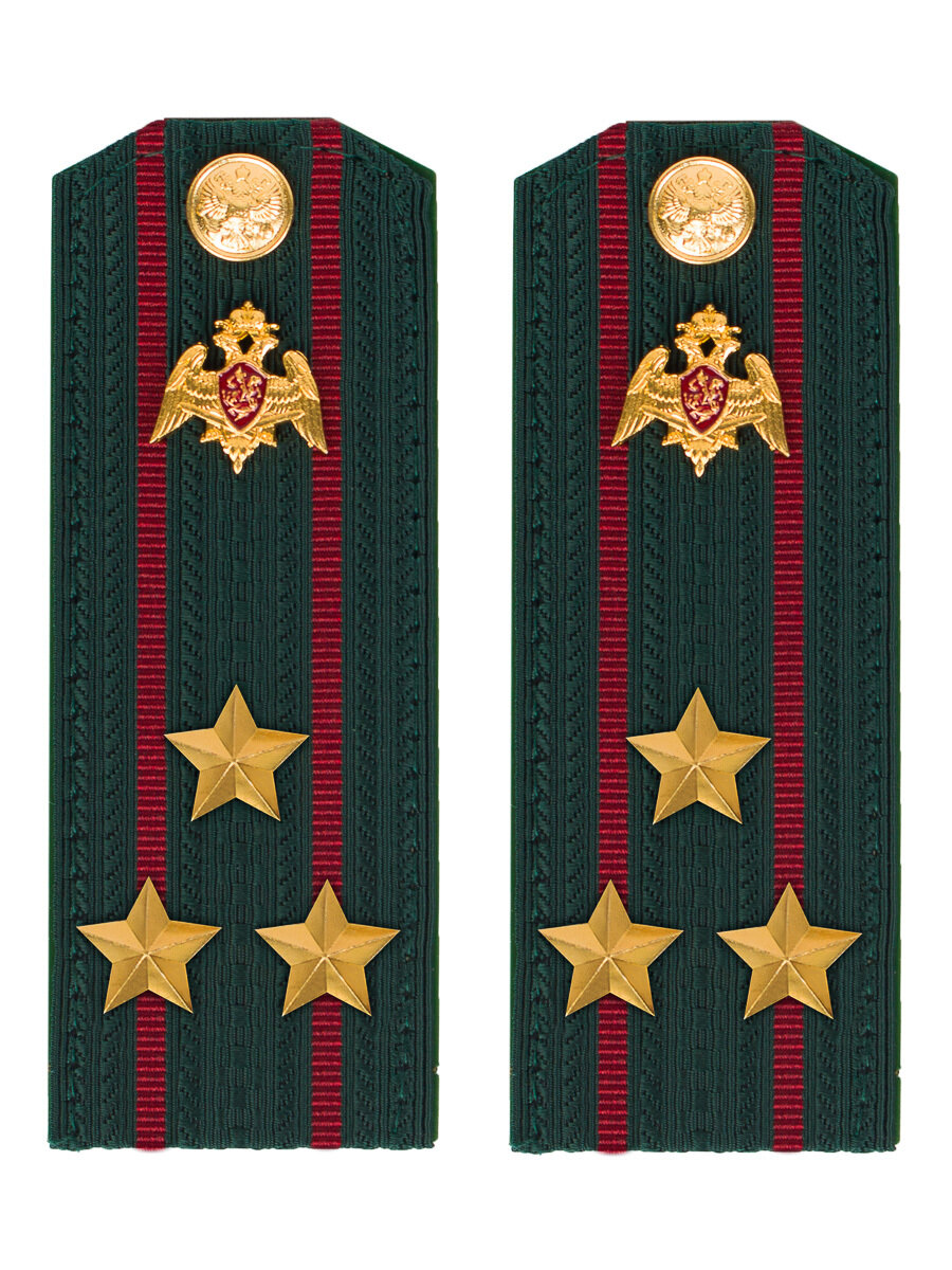 Погоны Росгвардии Фсвнг на куртку 14х5 см Пластик звание Полковник