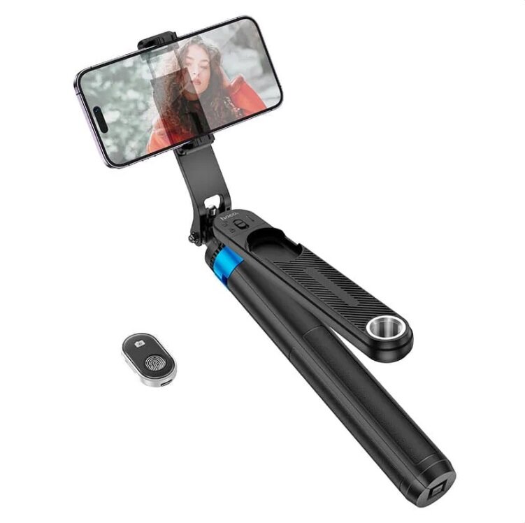 Трипод для селфи Hoco K22 Handy Anti-Shake Live Broadcast holder, 1.75 м, 4,5-7", Черный — фото 1