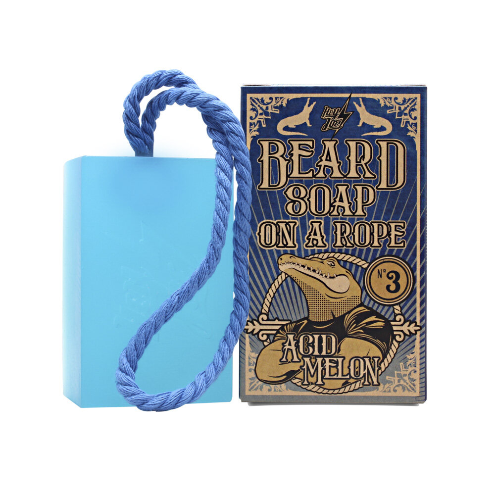 Мыло для бороды Hey Joe "Beard Soap On a Rope" Nº3, кислое, с ароматом дыни, 150г