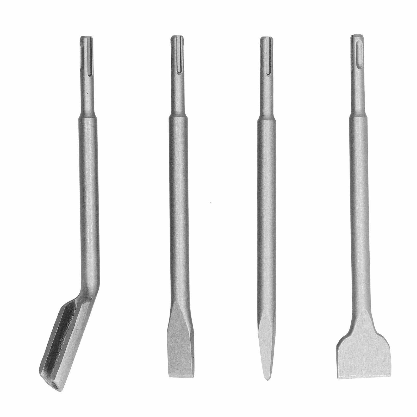 4 шт. зубила для перфоратора: плоское, заостренное и долото по бетону