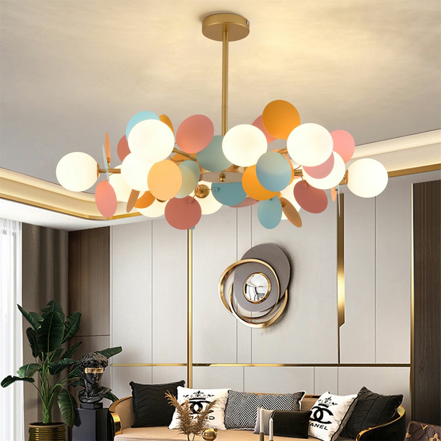 Потолочная люстра светодиодная подсветка для комнаты