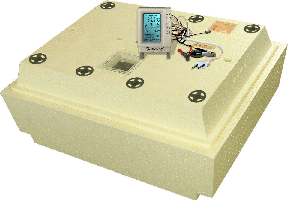 Инкубатор Золушка 2020, 100 яиц, ручной, 220/12В, ЖК дисплей