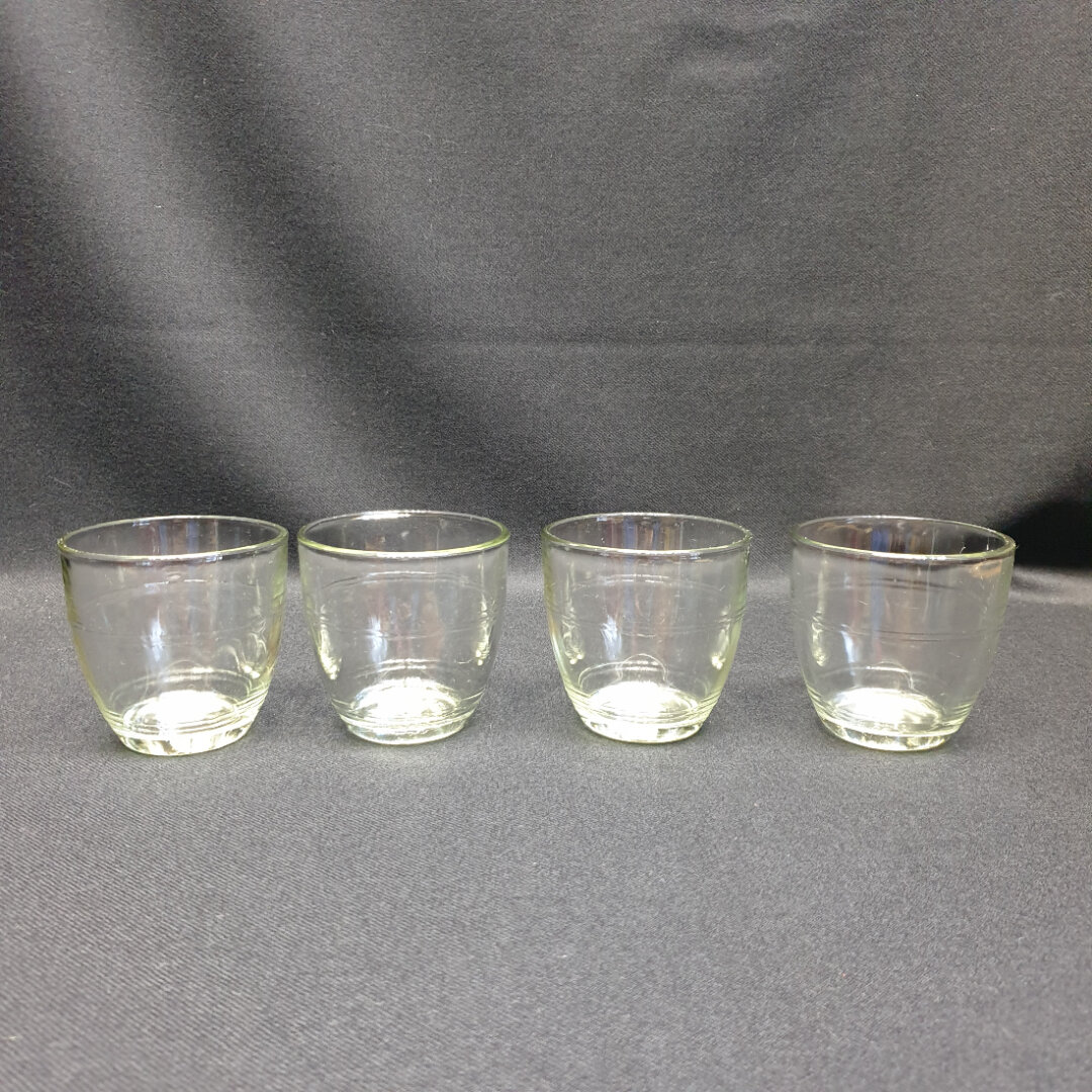 Набор из 4 стаканов Уршельский завод, стекло 250 мл, винтаж СССР