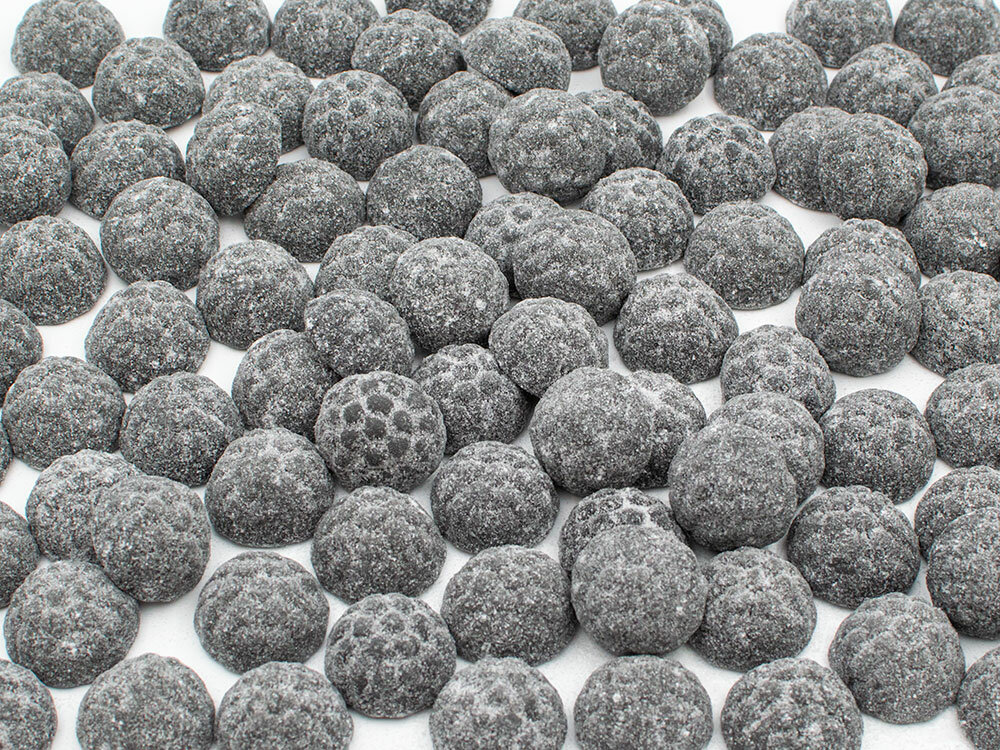 Жевательный мармелад HALAL "Малина лакричная" в сахаре 1кг RAVAZZI/Италия