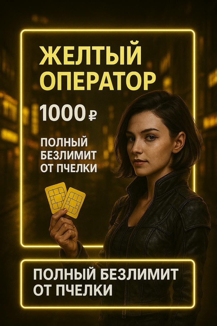 ЖелтаяSIM-карта для модема роутера с безлимитным интернетом трафика
