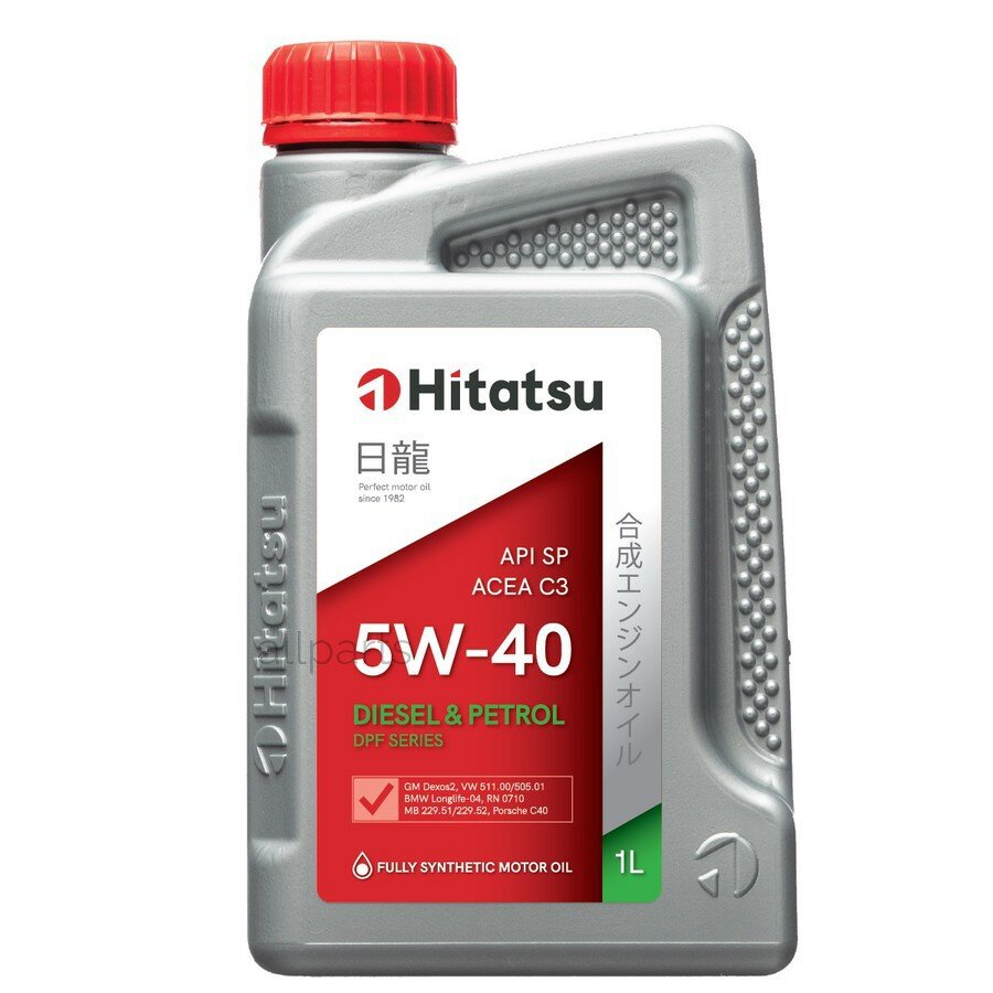 HITATSU 5W40H21 1L 5W-40 API SP ACEA C3 22951/22952 LL04 51100/50501 RN 700/710 DEXOS2 PORSCHE C40 масло моторное синт