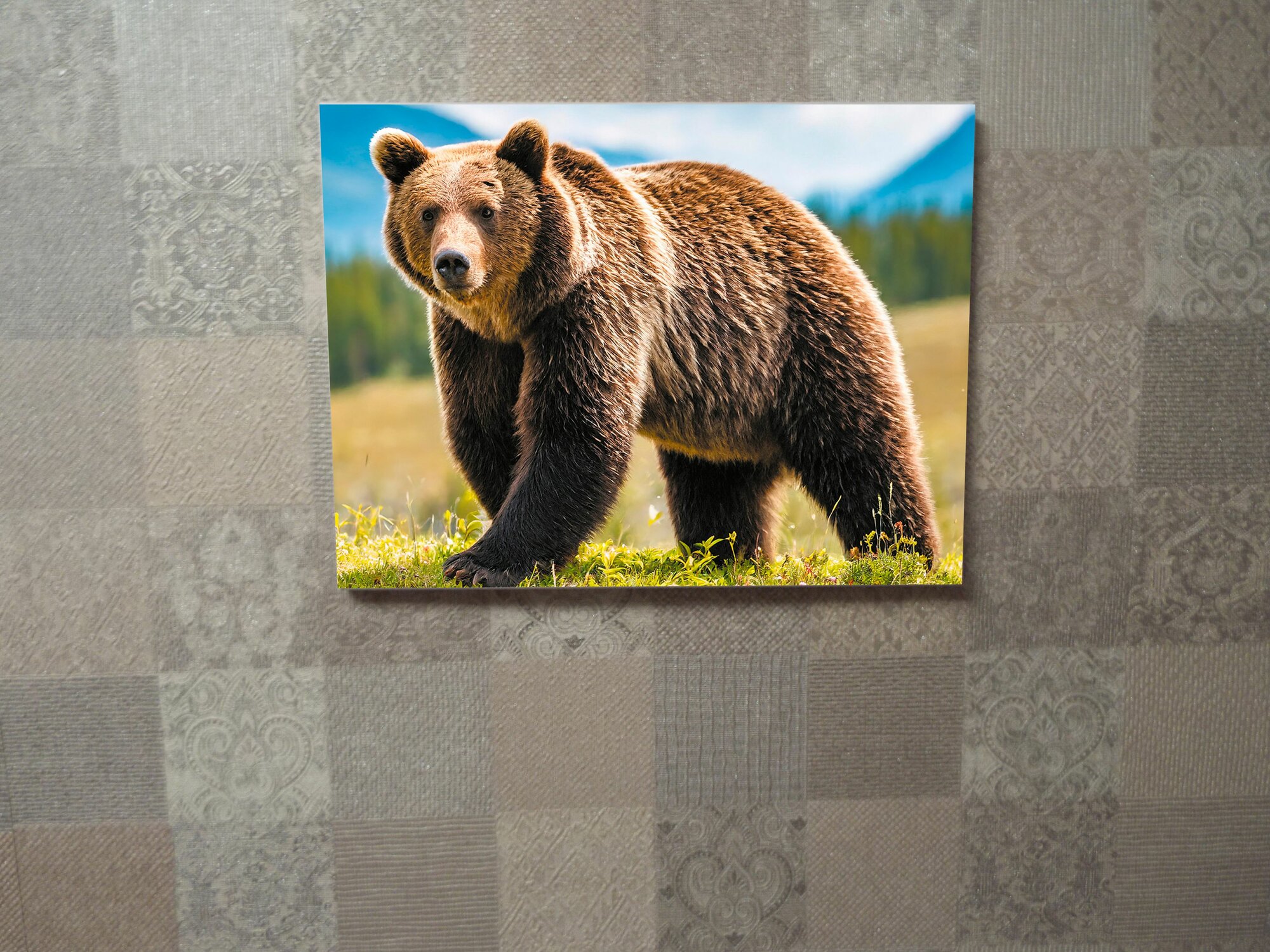 Картина на холсте. Дикие животные. Бурый медведь. 40 х 30 см.