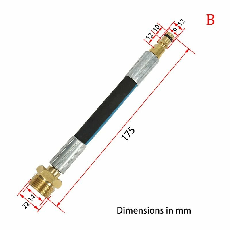 1 шт. адаптер шланга для мойки высокого давления, Латунная Труба, быстрый соединитель, переходник для мойки высокого давления серии K Коричневый