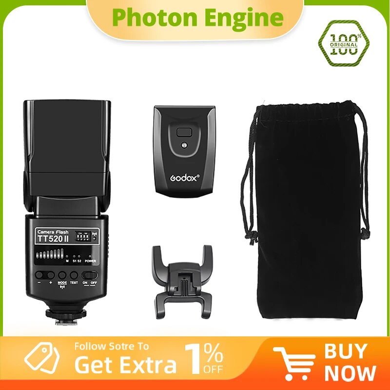 Godox TT520 II вспышка для Canon Nikon Pentax Olympus