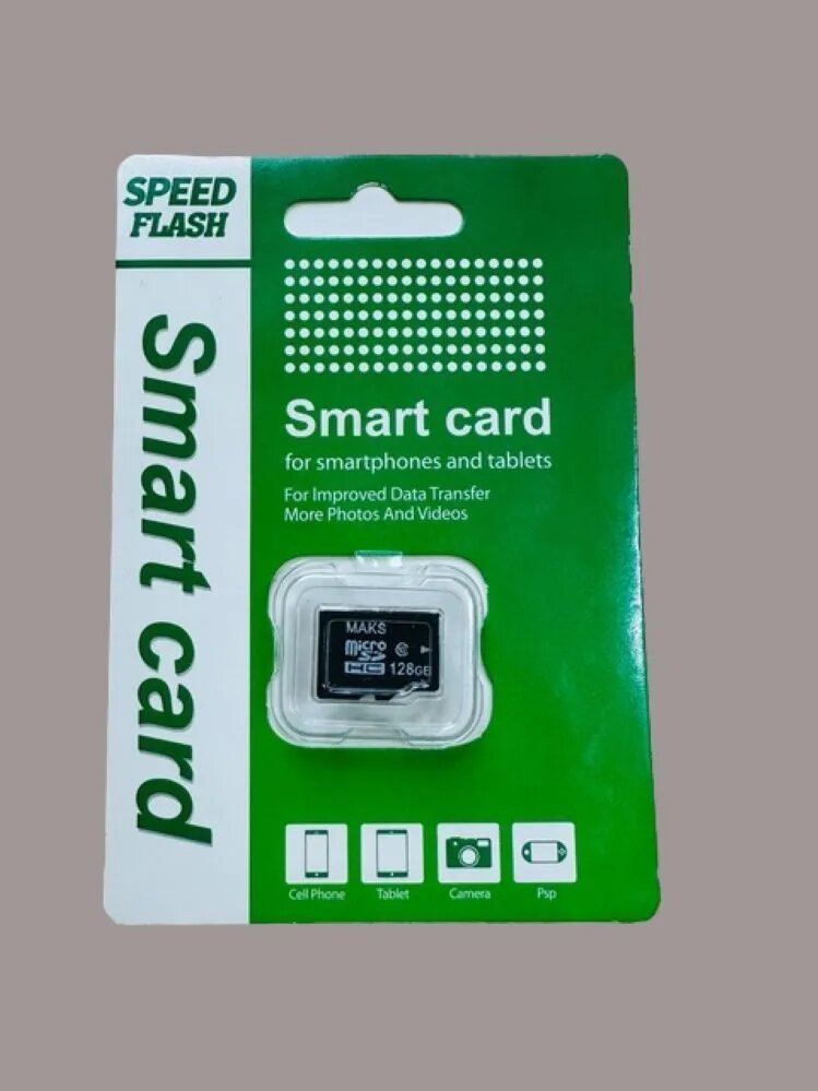 128 ГБ Карта памяти microSD, microSDHC (3108-243), Class 10, запись - 100 Мбайт/сек, чтение - 100 Мбайт/сек