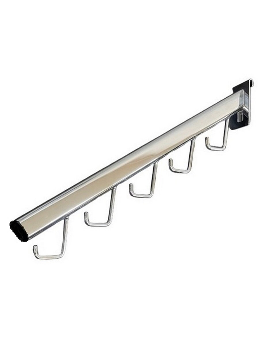 Кронштейн на сетку решетку наклонный с 5-ю крючками, 400 мм.- 2 шт.