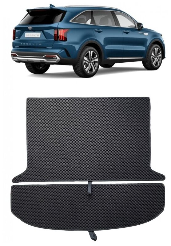 Kia Sorento IV 5 мест 2020 - н. в. коврик в багажник EVA Smart Коврик в багажник 5 мест