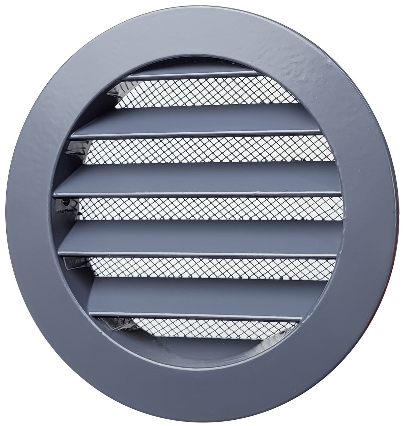 Решетка вентиляционная круглая D100 мм RAL7024 графитовый серый матовый