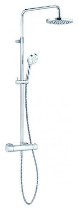 Душевая система с термостатом, ручным и верхним душем Kludi Logo 1 режим, хром 6809505-00