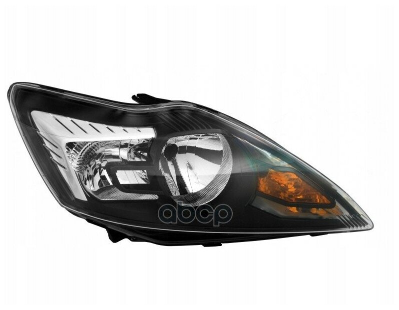 Фара левая FORD FOCUS 2008 BLACK+CHROME ELECTRIC WMOTOR TYC арт. 20-b484-a5-2b