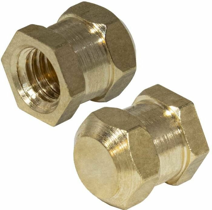 Латунная втулка глухая BN1042 M5, L8.3 (резьба М5, высота 8.3мм), 10шт