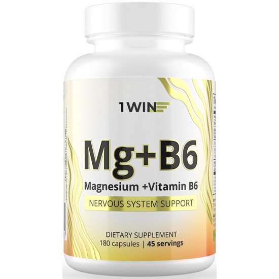 БАД 1WIN Магний + Витамин В6 180 капсул