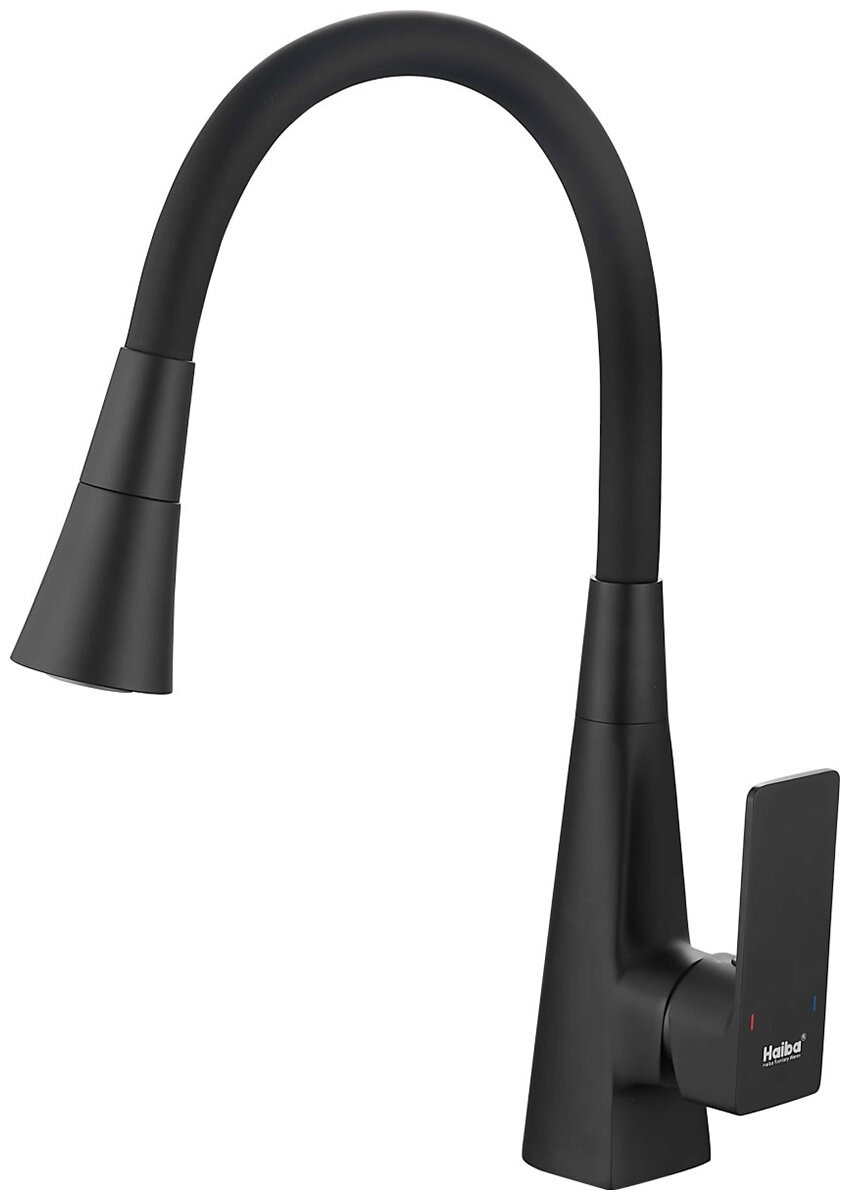 Смеситель для кухни Haiba HB823-7/черный (HB73823-7)