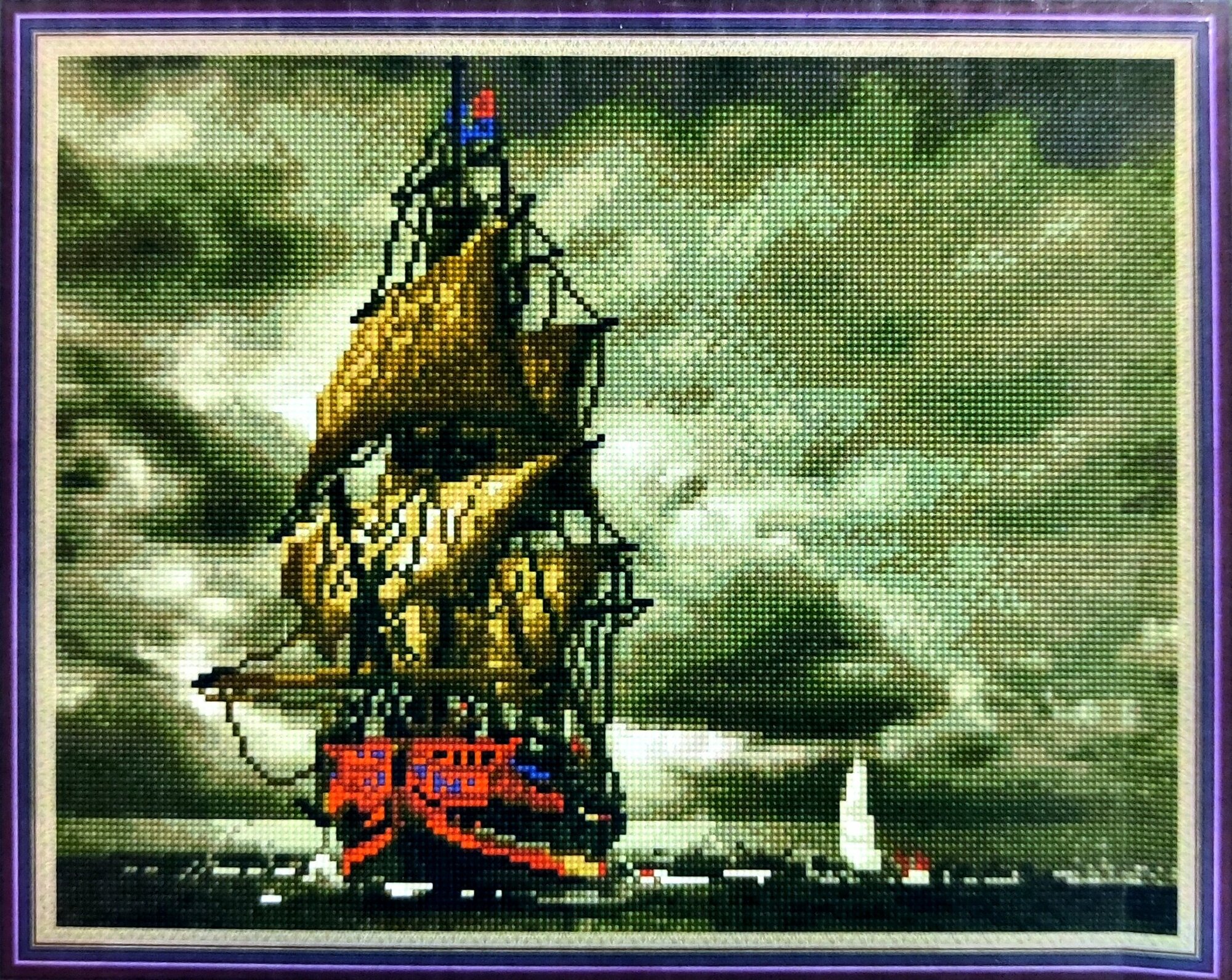 Алмазная мозаика Paintboy "Венеция", на подрамнике, 40х50 см, выкладка полная