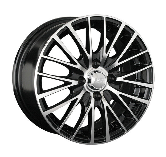 Колесный диск LS LS768 17x7.5" PCD4x100 ET38 D73,1 черный глянцевый с полированными лучами