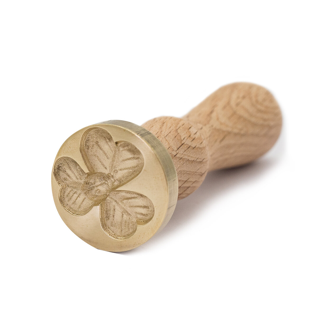 Печать для сургуча, штамп, 25 мм, HappyClay (латунь, дерево)