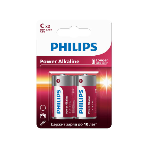 Батарейка LR14 (PHILIPS) (2шт.) Power