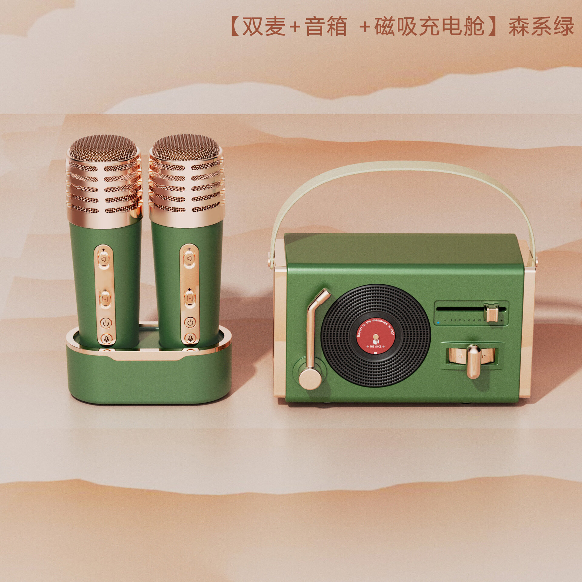 Винтажный домашний микрофон для караоке, маленький динамик, уличный домашний сабвуфер, беспроводная Bluetooth-колонка