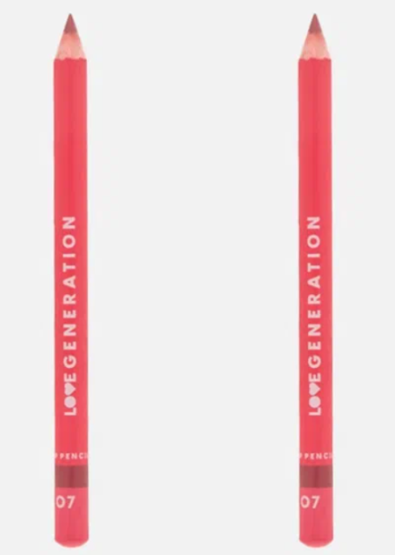 Карандаш для губ Love Generation Lip Pencil тон 07 Холодный коричневый, 1.2 гр, 2 шт
