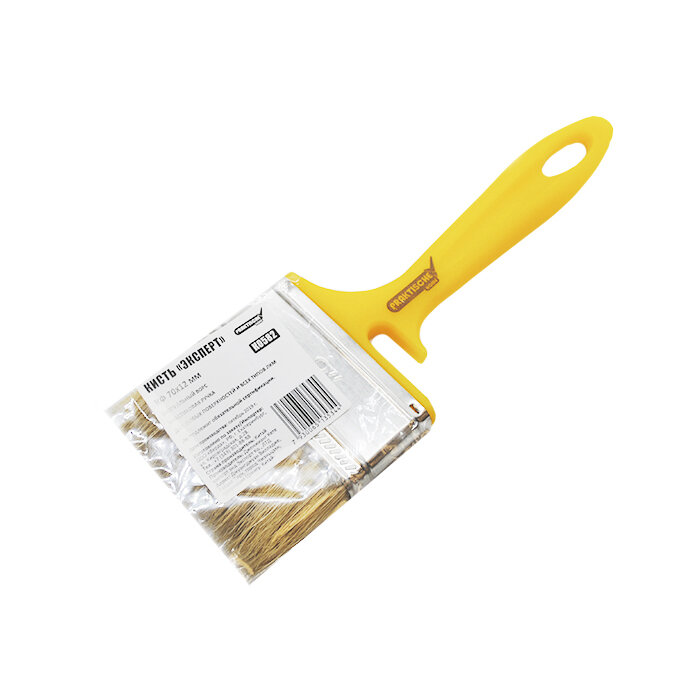 Кисть флейцевая 'Эксперт' КФ- 70*12 натуральный ворс, пластиковая ручка 'PRAKTISCHE HOME'