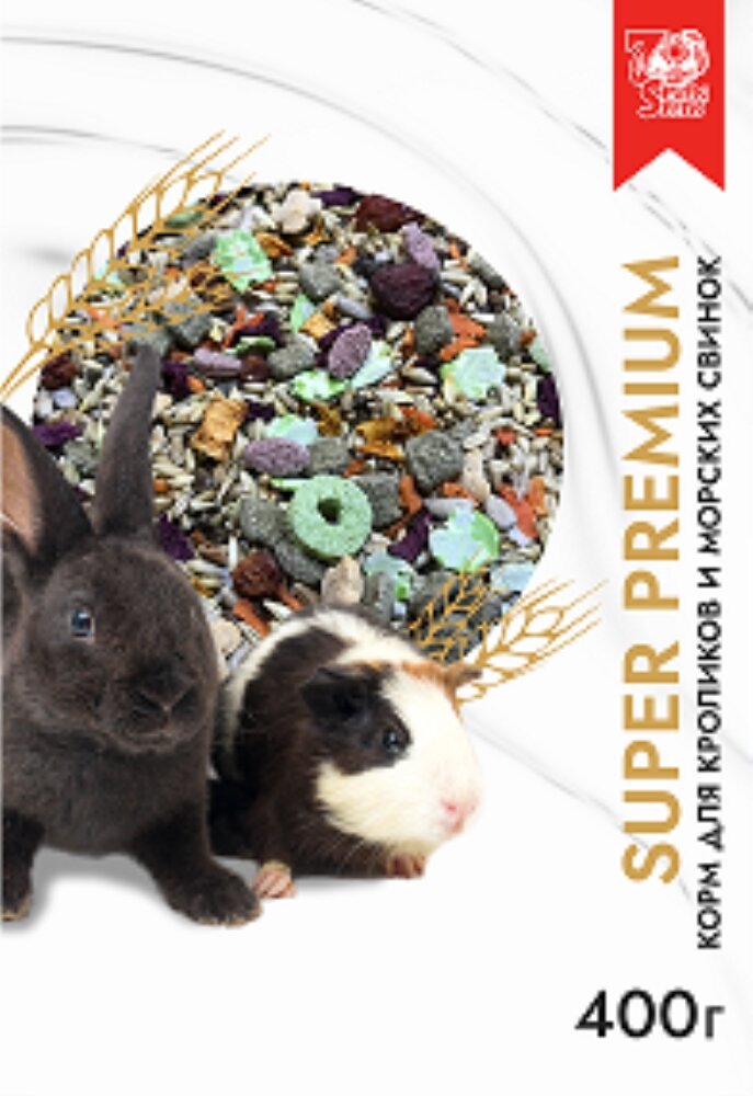 Корм для кроликов и морских свинок 400г SUPERPREMIUM SEVEN SEEDS (Семь семян)/12