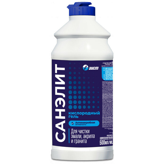 Аист Санэлит средство чистящее для ванн 500мл удаляет налет и загрязнения без абразивов