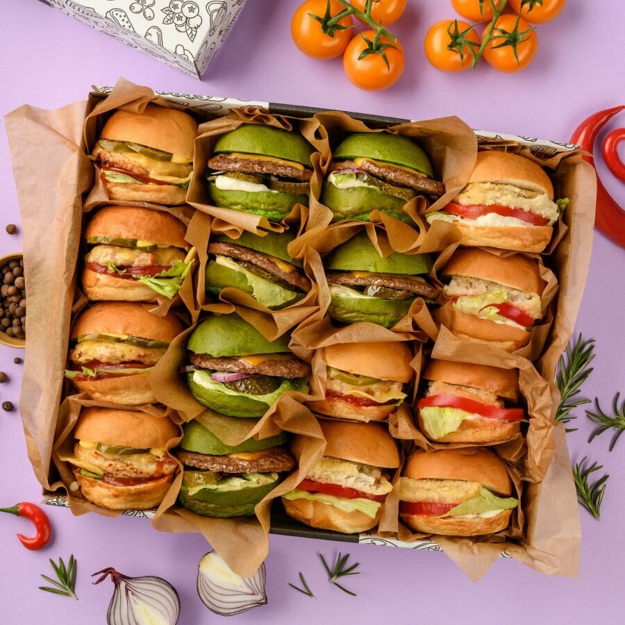 Бокс мини-бургеров премиум #3