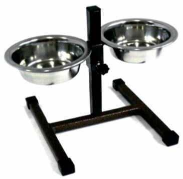 Данко Подставка-телескоп Люкс с 2 мисками 0,5л, высота 20см