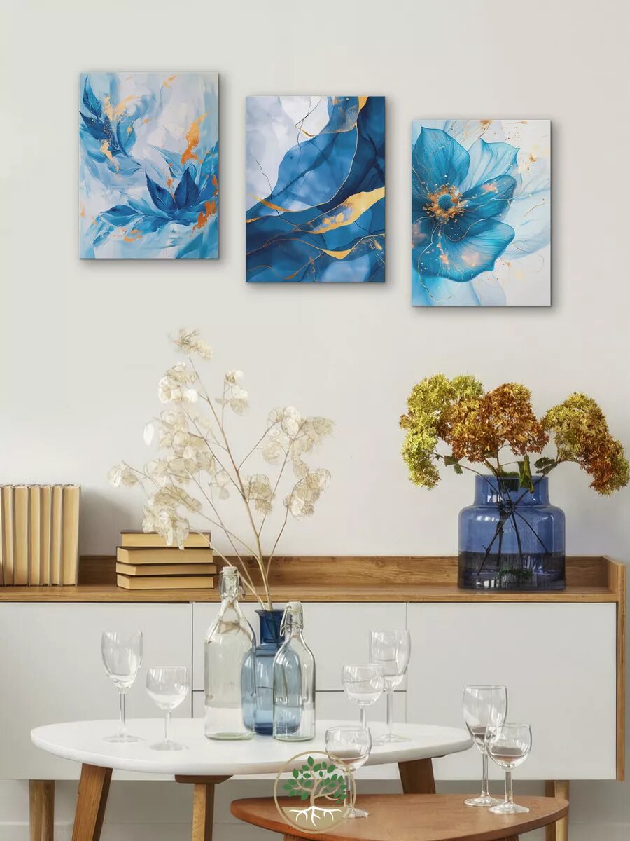 Комплект из трех картина на холсте