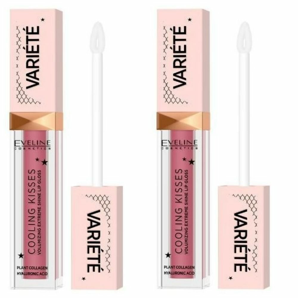 Eveline Охлаждающий блеск для увеличения объема губ VARIETE 05 COOLING KISSES, 6,8 мл, 2 шт.
